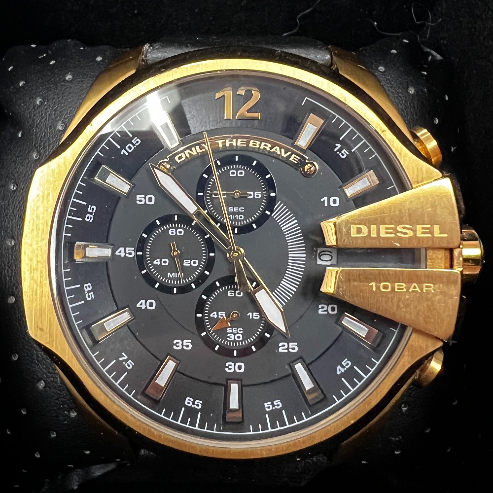 Diesel Mega Chief Chronograph Black Dial Watch DZ4344 - Own4Less